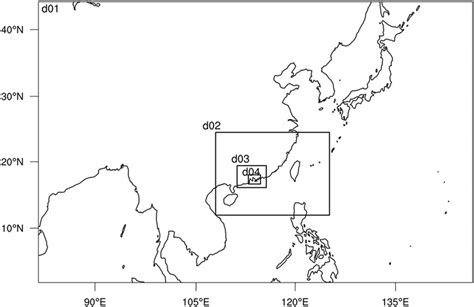 The Grid Spacing For These Domains Are 27 9 3 And 1 Km The Wrf Download Scientific Diagram