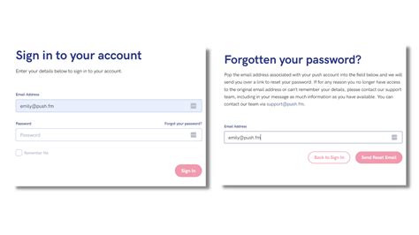 Forgotten Your Password Push Support Hub