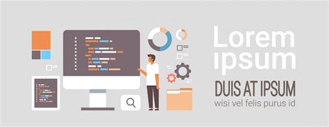 Premium Vector Freelancer Programmer Working In Software Development