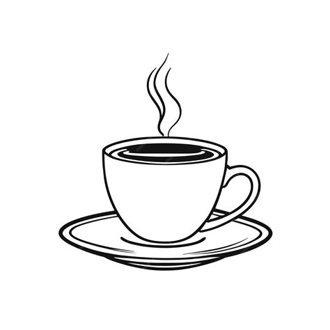 커피 컵 로고 클립 아트 기호 그림 프리미엄 Ai 생성 벡터