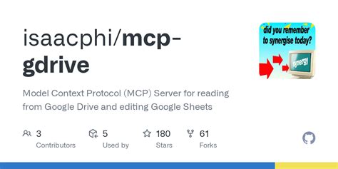 GitHub Isaacphi Mcp Gdrive Model Context Protocol MCP Server For Reading From Google Drive