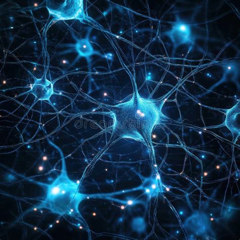 Neurons Interconnected Vibrant Network Showcasing Activity Human Brain Generative Ai Stock