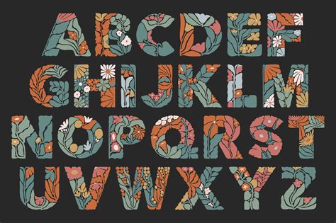 Boho Floral Alphabet Letter Illustration Graphic By Best Sublimation T Shirt · Creative Fabrica