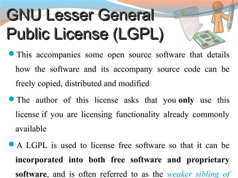 Gnu Gpl Lgpl Apache Licence Types And Differences Ppt
