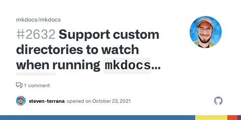 Support Custom Directories To Watch When Running `mkdocs Serve` · Issue