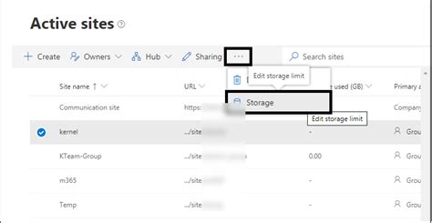 Check Sharepoint Online Storage Admin Center And Powershell