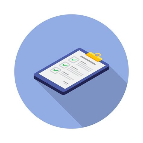 Checklist Isometric Left View Icon Vector Isometric Flat Style Vector