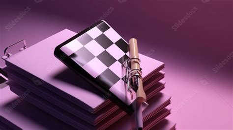 Minimalist Checklist Detail Or Empty Checkbox Notebook In 3d Render On