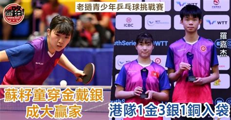 乒乓球｜老撾青少年挑戰賽港隊1金3銀1銅入袋 蘇籽童穿金戴銀成大贏家