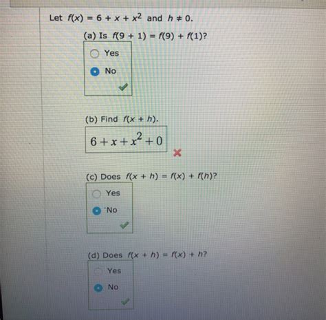 Solved Let F X 6 X X2 And H 0 A Is F 9 1 Chegg Com