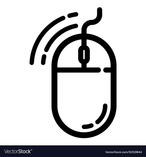 Pc Mouse Left Button Click Flat Icon Isolated Vector Image