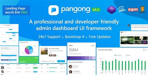 Pangong V1 2 Developer Friendly Bootstrap 4 Admin Dashboard UI Kit