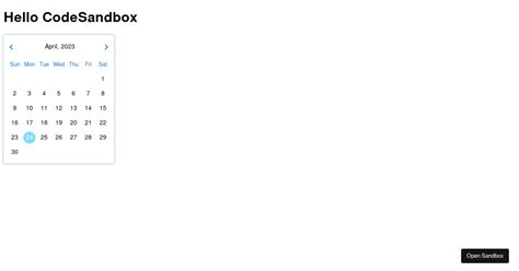 disable dates in range mode codesandbox