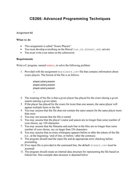 a2 assignment 2 cs265 advanced programming techniques assignment what to do this assignment