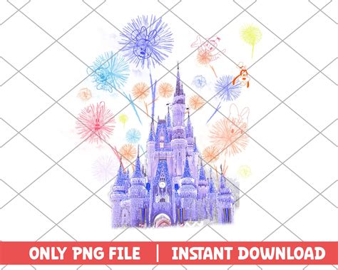 Firework And Castle Disney Png Svg Files For Cricut