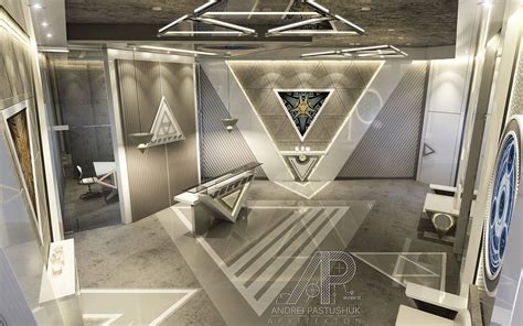 흰색과 세련된 현대적인 사무실 리셉션 로비 3d 모델 69 Max Obj Free3d