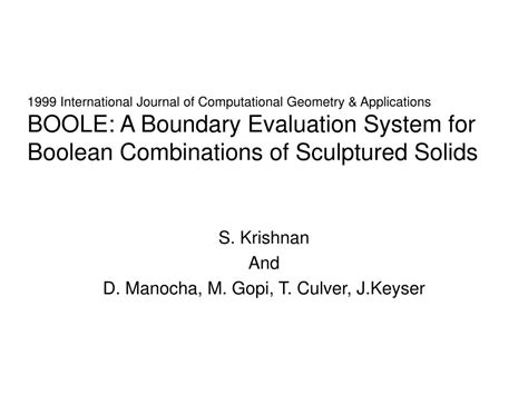 Ppt Introduction To Boolean Operations On Free Form Solids Powerpoint
