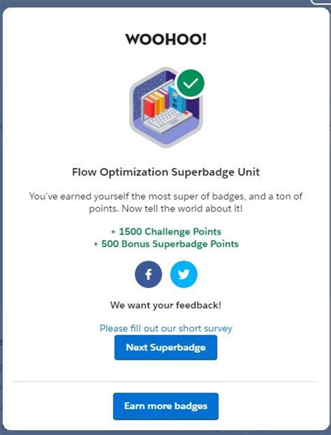 Woooohoooooo Its My 2nd Superbadge 😇 Flow Optimization Superbadge Unit 😊 😊 Salesforce