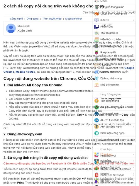 2 Cách để Copy Nội Dung Trên Web Không Cho Pdf