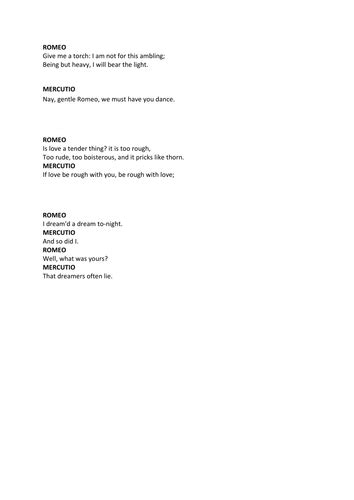 Dialogue Act I Scene 4 Teaching Resources