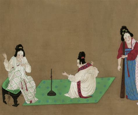 北宋 宋徽宗赵佶张萱捣练图卷2 美国波士顿美术馆藏 古玩图集网