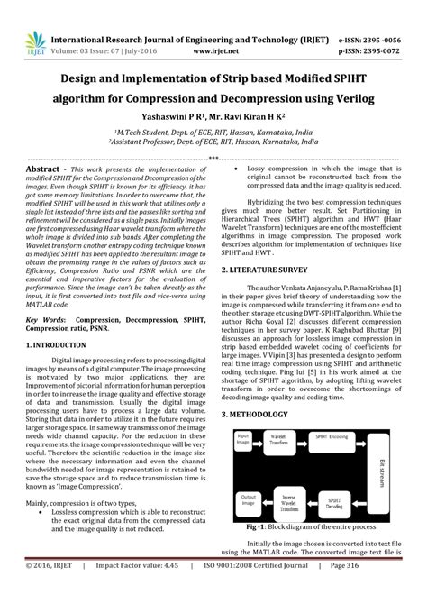 Pdf Design And Implementation Of Strip Based Modified Spiht Algorithm