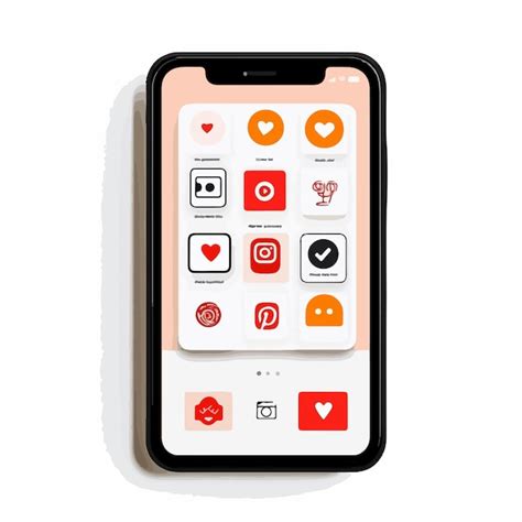 Modern Pinterest Interface Icons For Social Media Usage Premium Ai