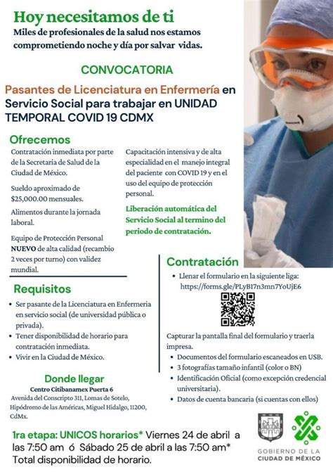 Convocatoria Especial Para Personal De Enfermería En La Unidad Temporal