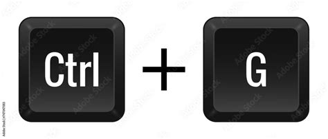 Ctrl G Key Combination Keyboard Control Computer Shortcut Laptop Functional Input Device