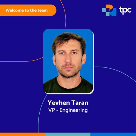 Tpconnects Technologies On Linkedin Were Excited To Welcome Yevhen Taran As Our New Vice