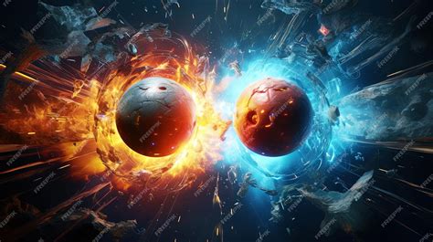 Premium Ai Image Subatomic Proton Particle Collision Nuclear Fusion