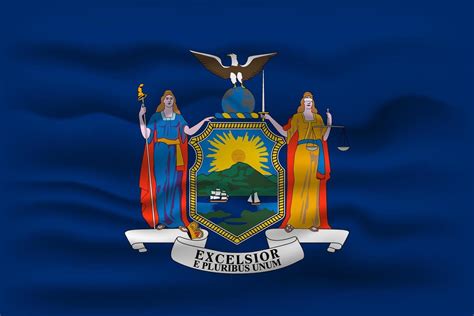 Waving Flag Of The New York State Vector Illustration 17395988 Vector