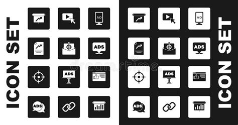 Set Advertising Mail And E Mail Document With Graph Chart Board