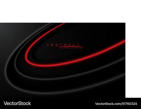 Abstract Red Light Curve On Black Geometric Vector Image