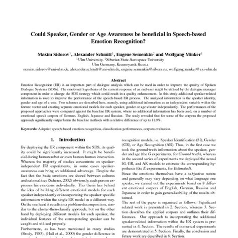 Could Speaker Gender Or Age Awareness Be Beneficial In Speech Based Emotion Recognition Acl