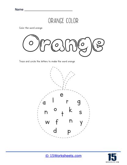 Orange Worksheets 15 Worksheets Library