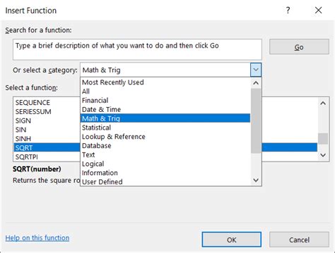 Exponentiation And Root Extraction Power And Sqrt In Excel
