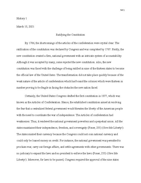 Ch 7 Ratifying The Constitution History 1 March 13 2021 Ratifying The Constitution By 1786