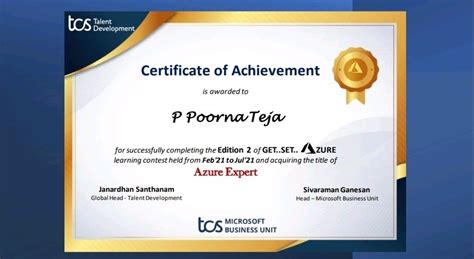 Poorna Teja On Linkedin Tcs Tcser Microsoftazure Azurecloud Azure Microsoftazurecloud