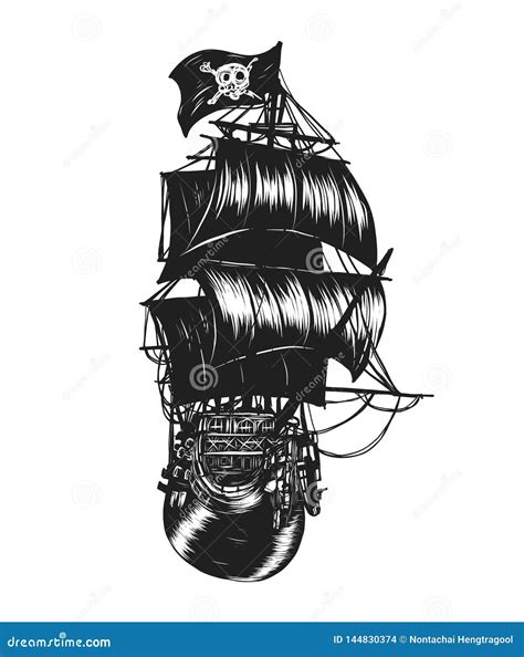 Pirate Ship Tattoo Stencil 66 Pirate Ship Tattoos Ideas