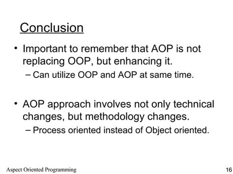 Aspect Oriented Programming Ppt