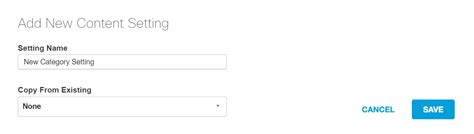 Add A Content Category Setting