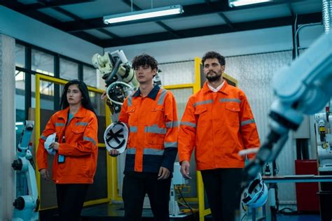 Premium Photo Portrait Of Robotics Engineers Working With Programming