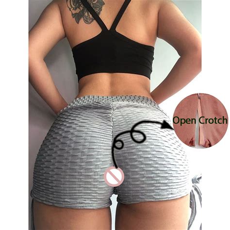 Open Crotch Gym Shorts Crotchless Shorts With Zippersexy Gym Etsy