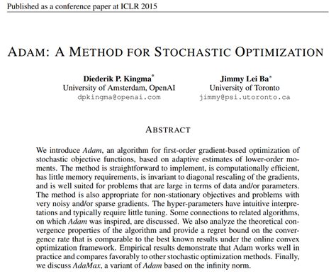 📖논문 리뷰 Adam A Method For Stochastic Optimization 2015