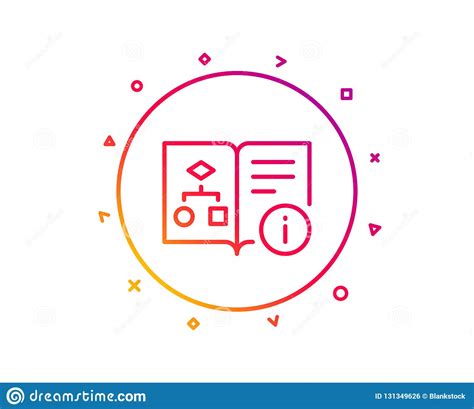 Technical Algorithm Line Icon Project Documentation Sign Vector Stock