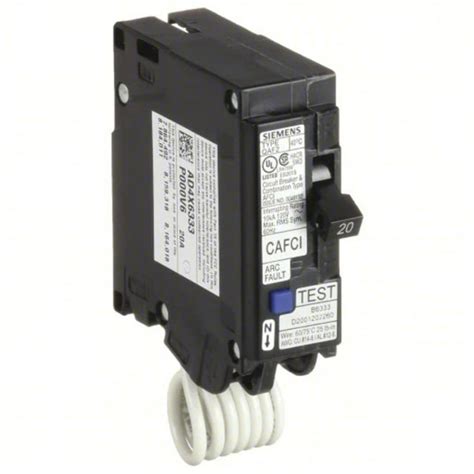 Siemens 20 Amp Arc Fault Afci Breaker Qa120afc Combination Type Circuit Interrupter 120v Ac