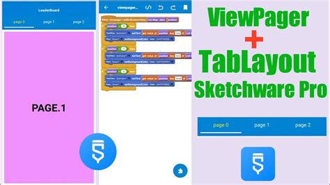 Sketchwarepro How To Make Viewpager Use Tablayout Viewpager In Sketchware Pro