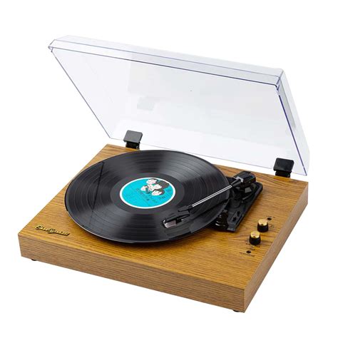Vinyl Records LP Turntable Retro Record Player Built In Speakers
