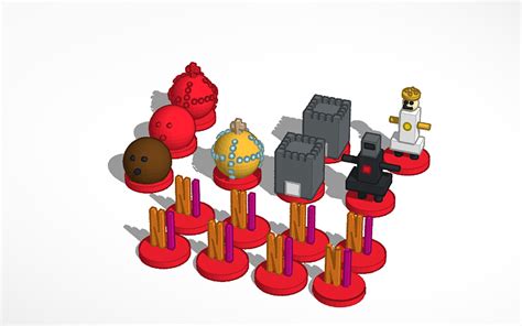 3d Design 30mm Monty Python And The Holy Grail Chess Set Tinkercad